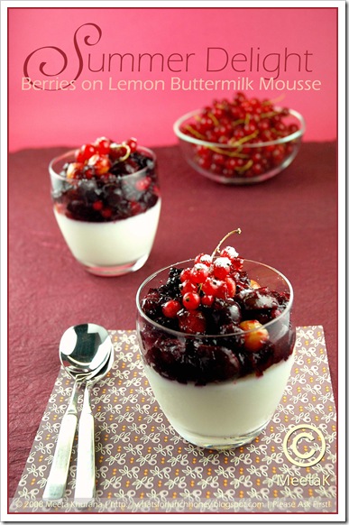 What's For Lunch Honey?: Summer Delight: Berries on Lemon Buttermilk Mousse